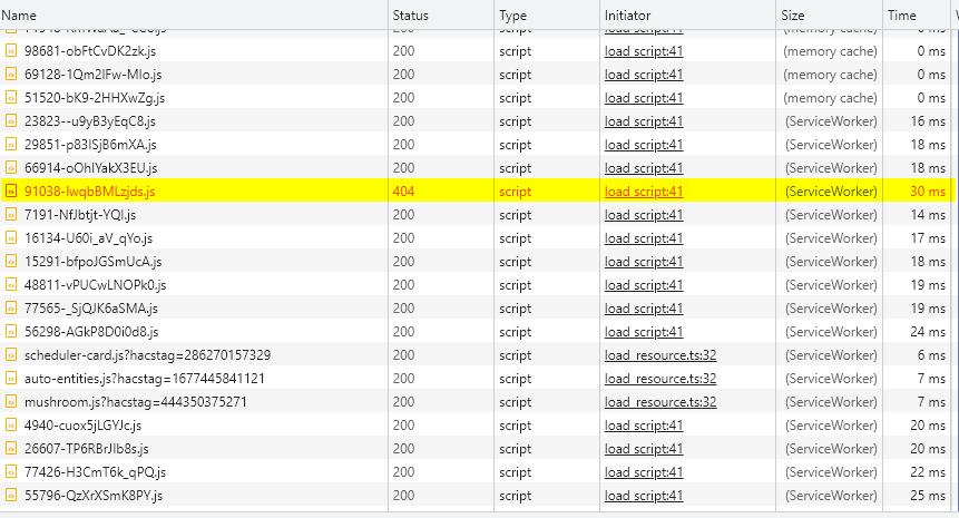 Front End on 2023.4.1 -> 2023.5.2 throwing 404 errors for single js file when loading externally ...