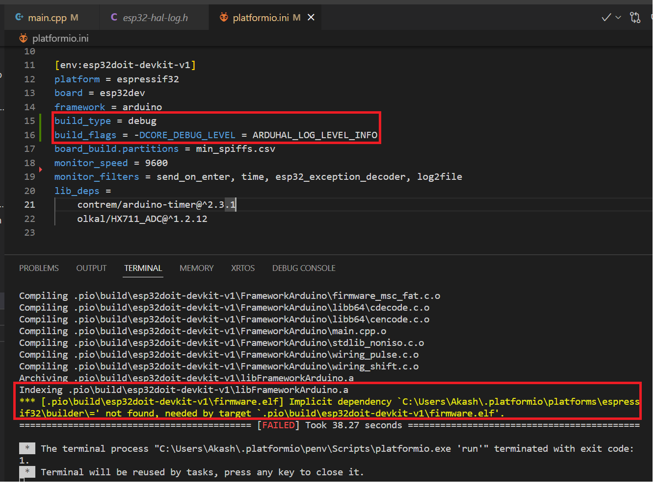 ESP32 Logging · Issue #1085 · platformio/platform-espressif32 · GitHub