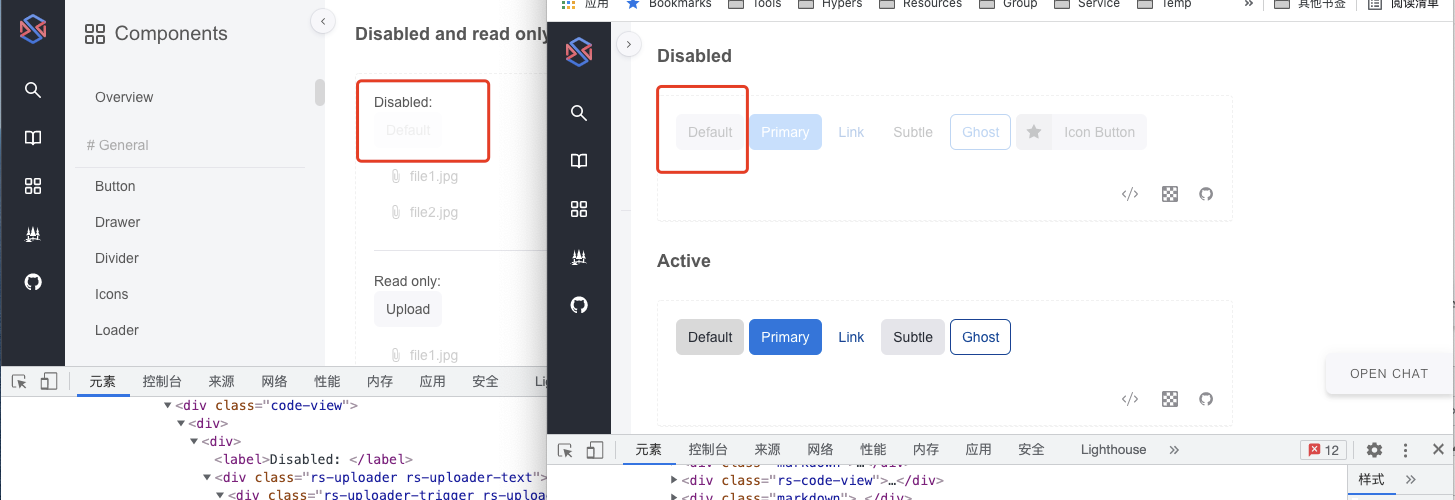 Uploader and Button disabled state styles are inconsistent · Issue #1992 · rsuite/rsuite · GitHub