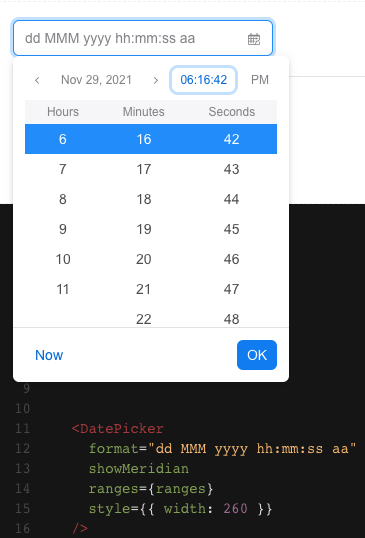 AM-PM support in DateRangePicker · Issue #2166 · rsuite/rsuite · GitHub