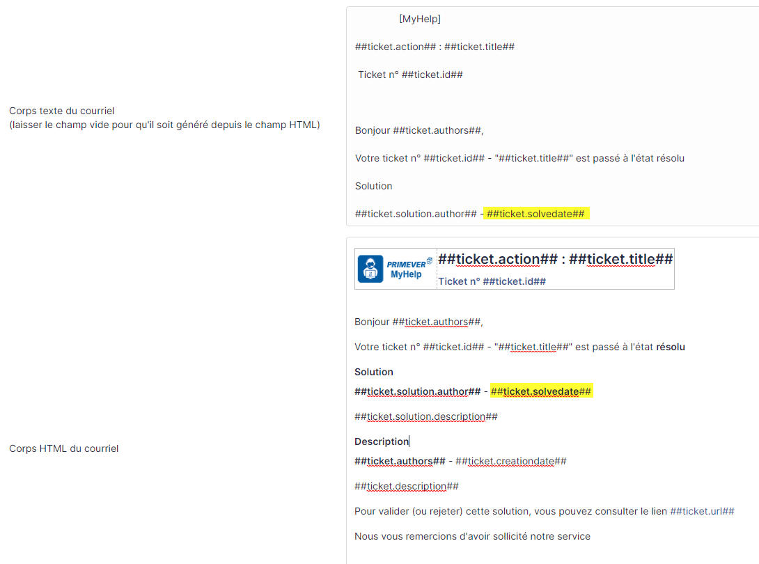 Resolve ticket notification - ##ticket.solvedate## not converted in ...