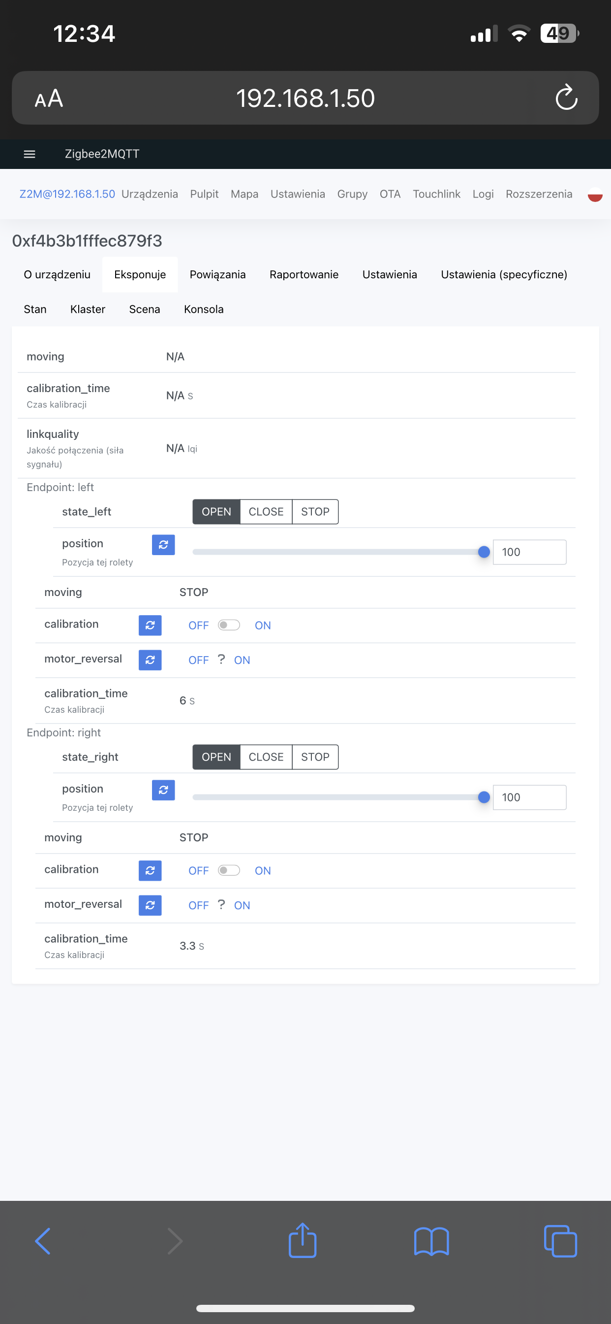 2CH curtain module not showing second channel · Issue #17271 · Koenkk/zigbee2mqtt · GitHub