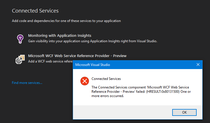 Error 80131500 · Issue #2079 · dotnet/wcf · GitHub