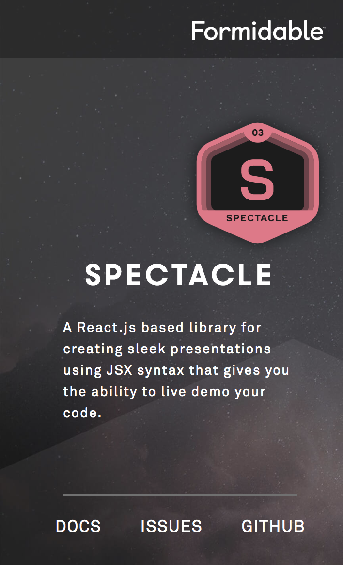 Mobile placement of hero badge · Issue #88 · FormidableLabs/spectacle-docs · GitHub
