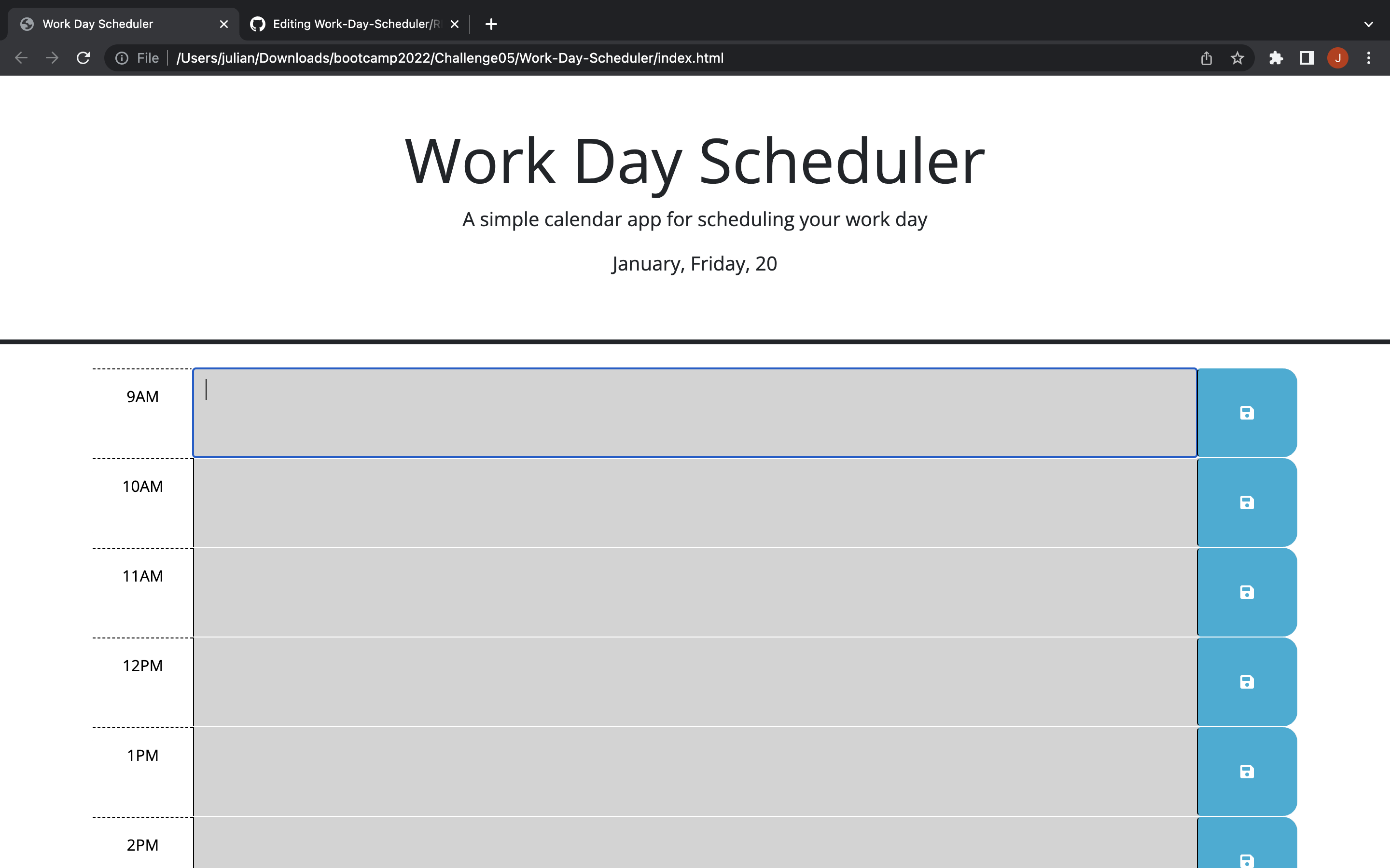 GitHub - JulianKM/Work-Day-Scheduler