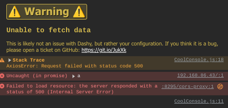 Widget help please · Issue #1348 · Lissy93/dashy · GitHub