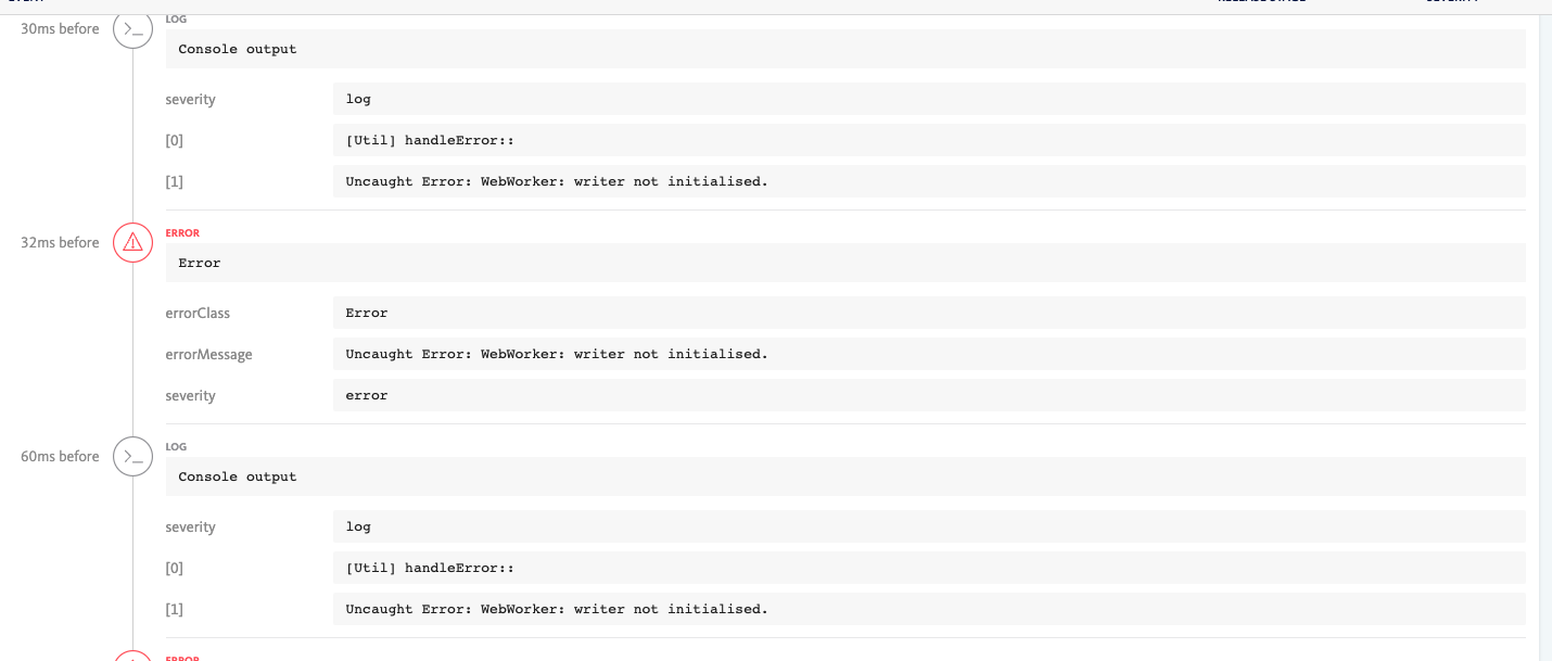 One user spamming "Uncaught Error: WebWorker: writer not initialised." errors · Issue #538 ...