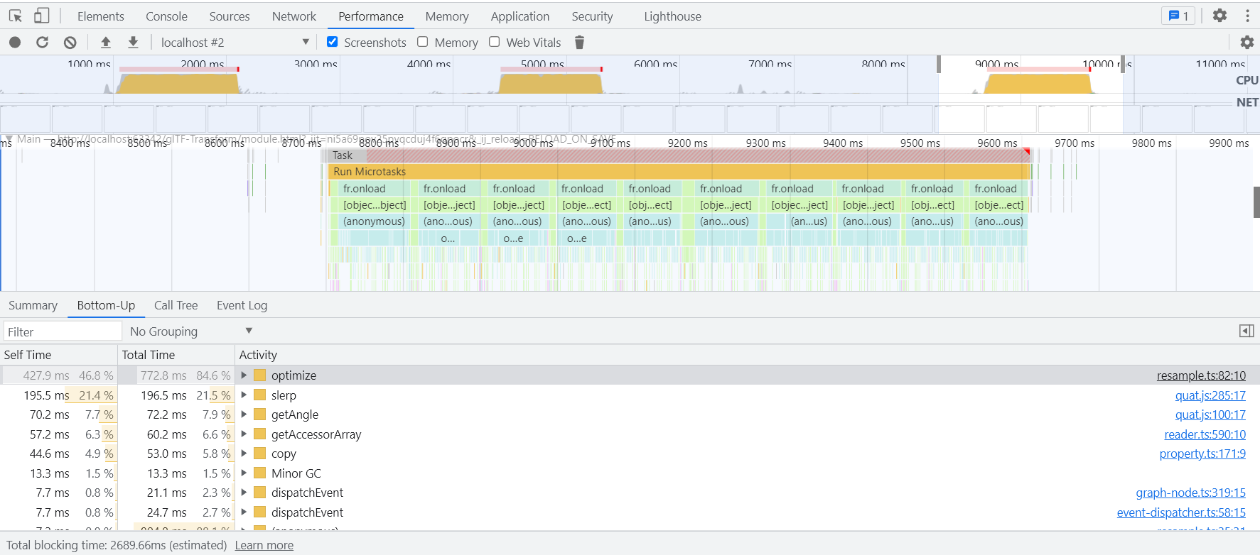 resample: optimizing performance of GraphNode#get() · Issue #922 · donmccurdy/glTF-Transform ...
