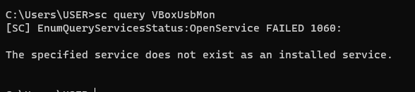 usbipd: warning: The VBoxUsbMon driver is currently not running; a reboot should fix that ...