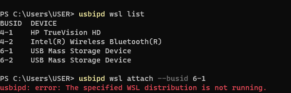 usbipd: warning: The VBoxUsbMon driver is currently not running; a reboot should fix that ...