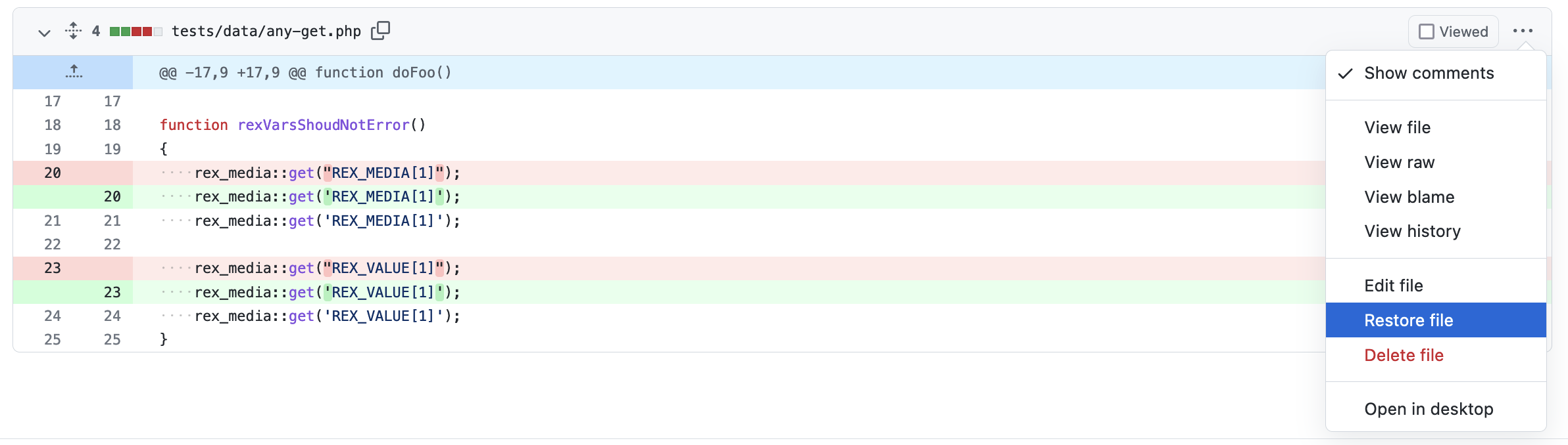 `restore-file` no longer works · Issue #6155 · refined-github/refined-github · GitHub