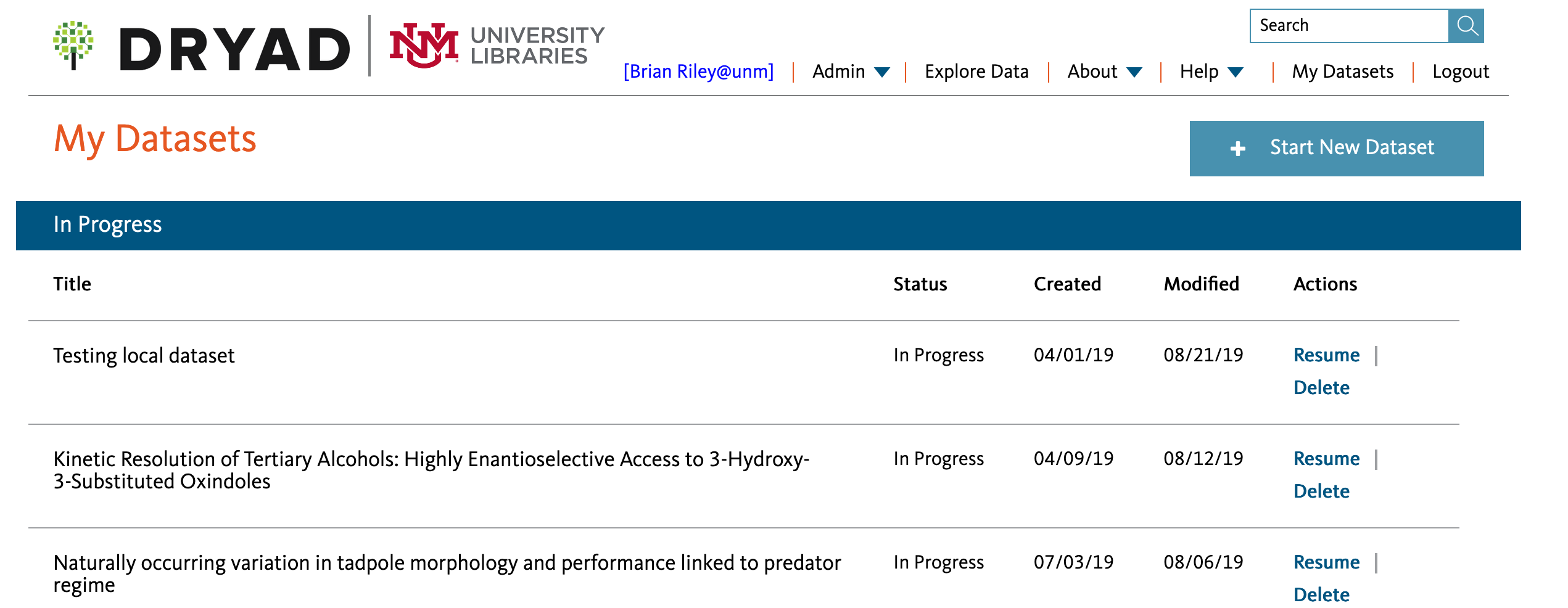New tenant: UNM · Issue #432 · datadryad/dryad-product-roadmap · GitHub