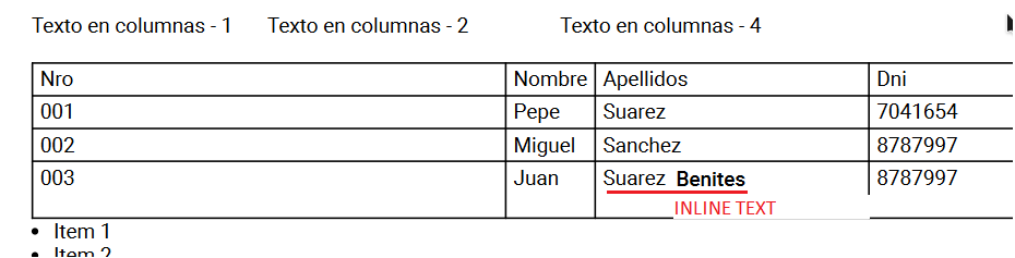 How to concatenate text styles within the cell of a table? · Issue #1306 · bpampuch/pdfmake · GitHub