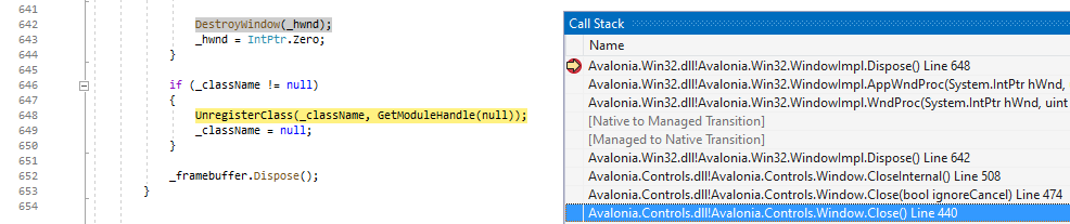 Closing window does not unregister window class and can lead to RWM atom table exhaustion ...