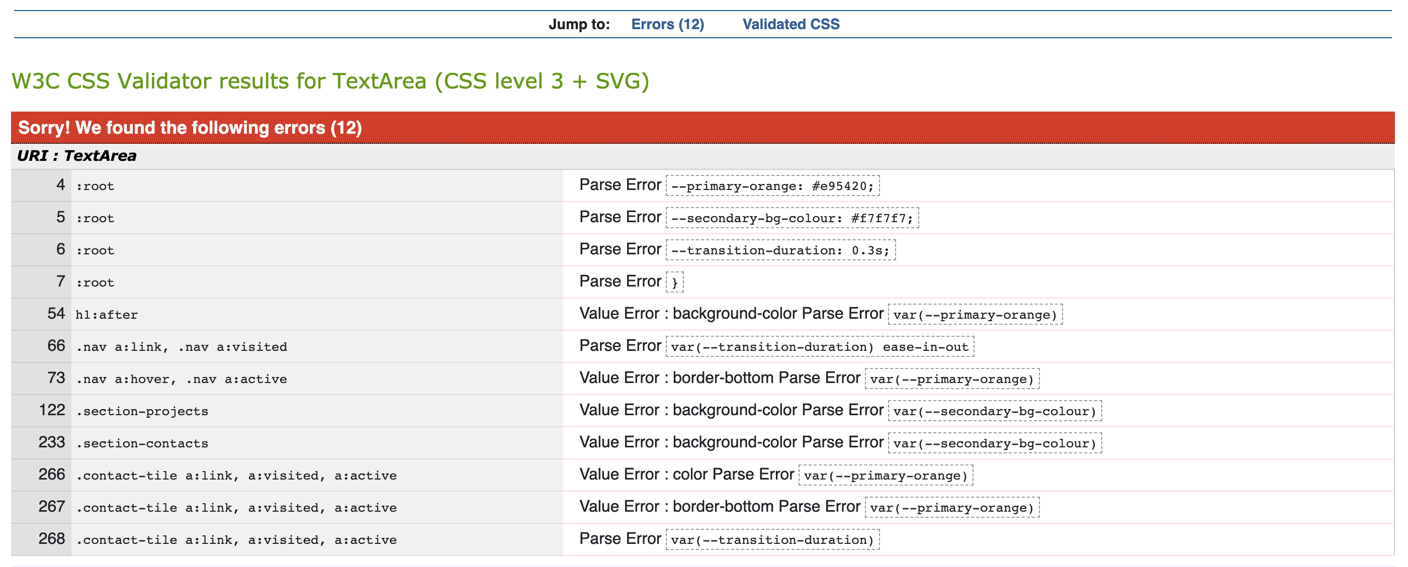 CSS validation should pass · Issue #22 · koleaby4/dom-designs · GitHub
