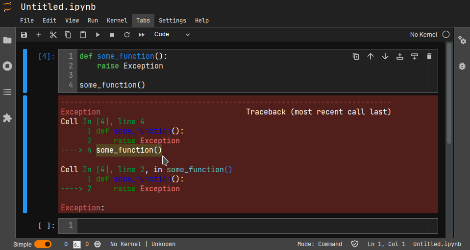 In dark theme highlighted error stacktrace is white-on-yellow which is ... In dark theme highlighted error stacktrace is white-on-yellow which is ...