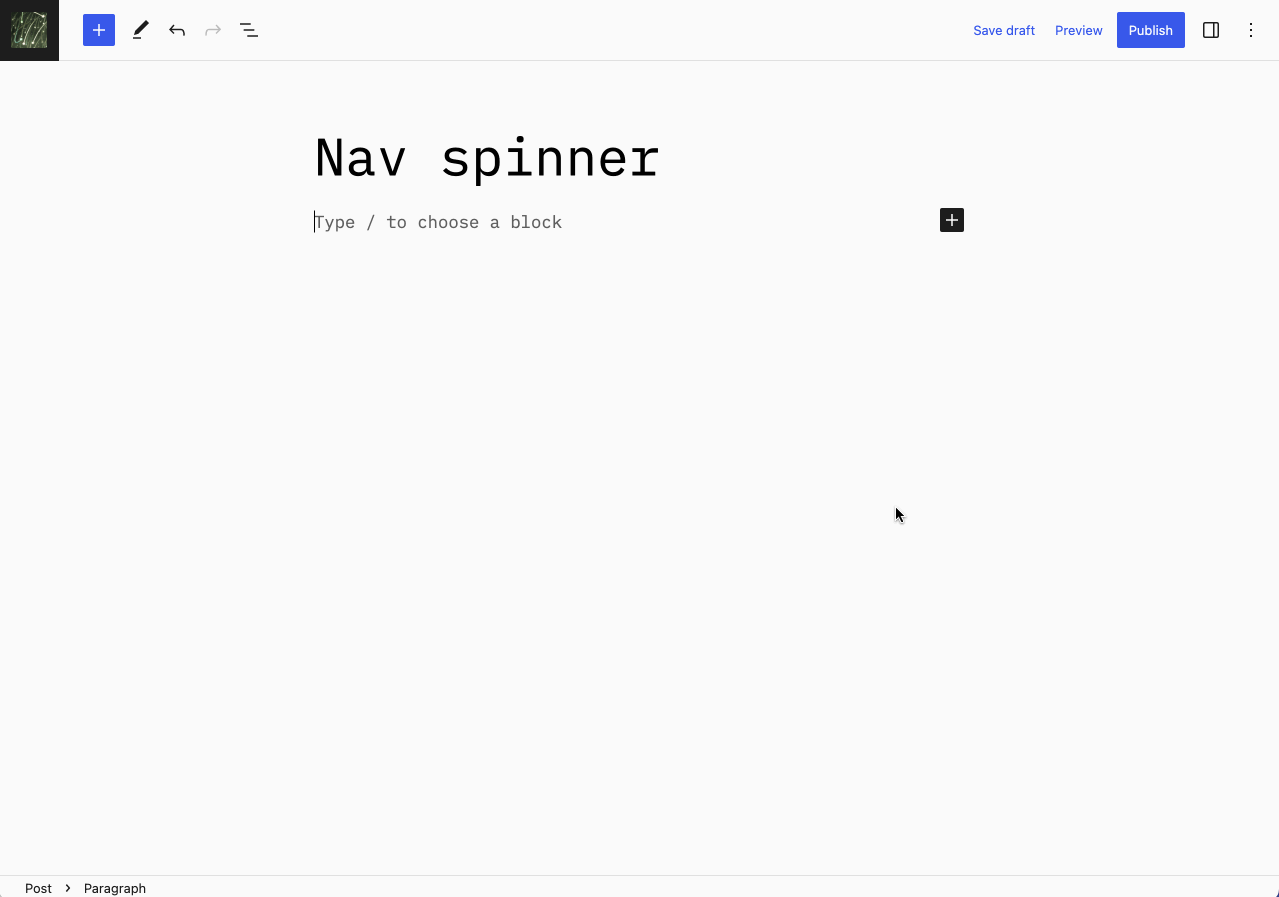 Big spinner when loading navigation menu · Issue #47696 · WordPress ...