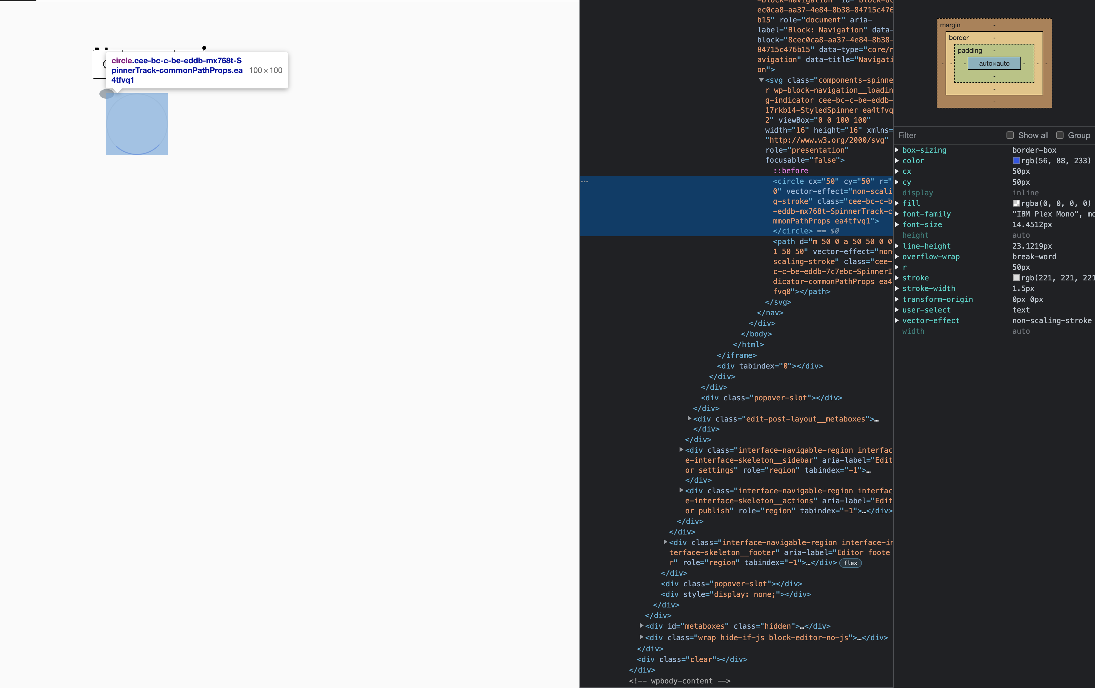 Big spinner when loading navigation menu · Issue #47696 · WordPress/gutenberg · GitHub