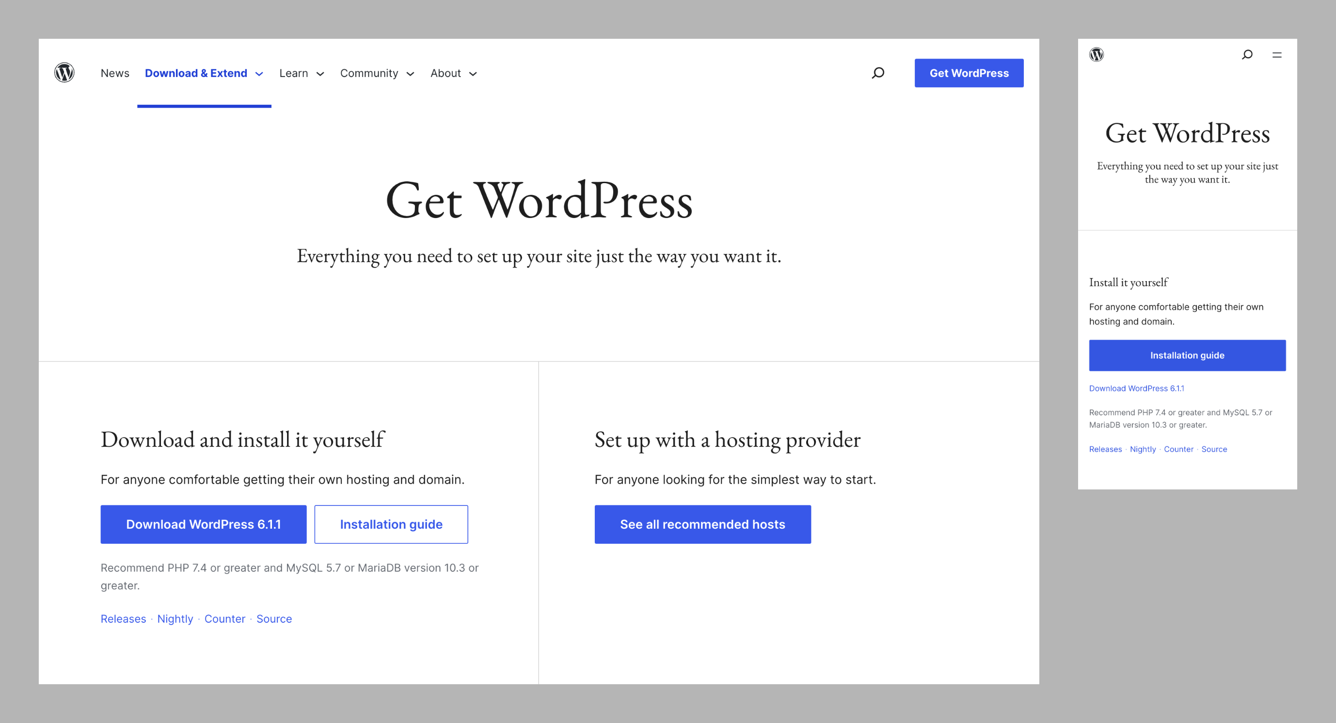Download: Change download section on mobile to emphasize installation guide · Issue #249 ...