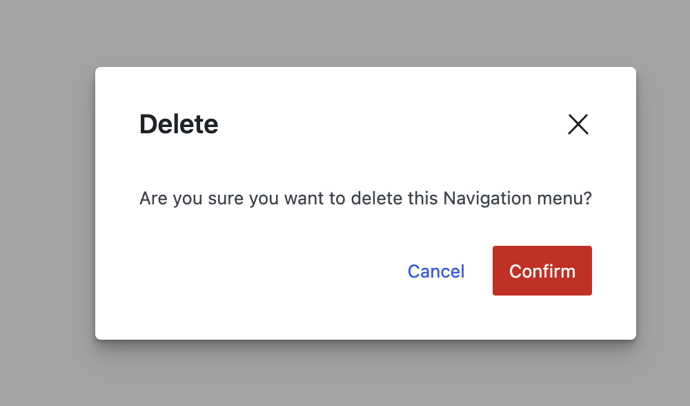Navigation on Browse Mode: Remove "destructive" color from the modal · Issue #51690 · WordPress ...