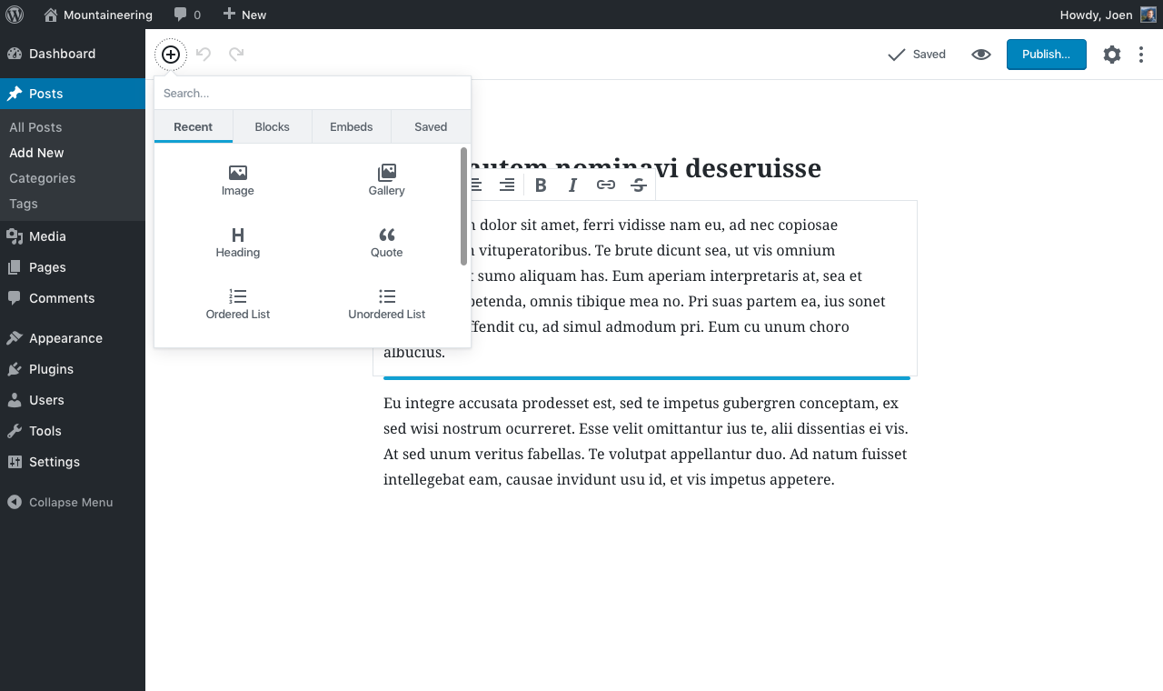 Consider showing block preview when hovering block in inserter · Issue #4106 · WordPress ...
