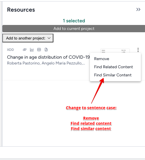 [TASK]: Change cart item menu options to sentence case · Issue #661 · DARPA-ASKEM/terarium · GitHub