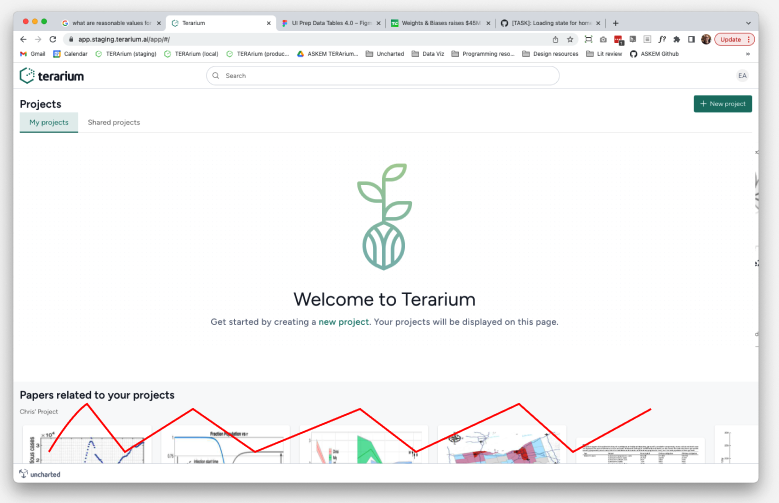 [TASK]: Add an empty state placeholders to "My projects" and "Shared projects" on the home ...
