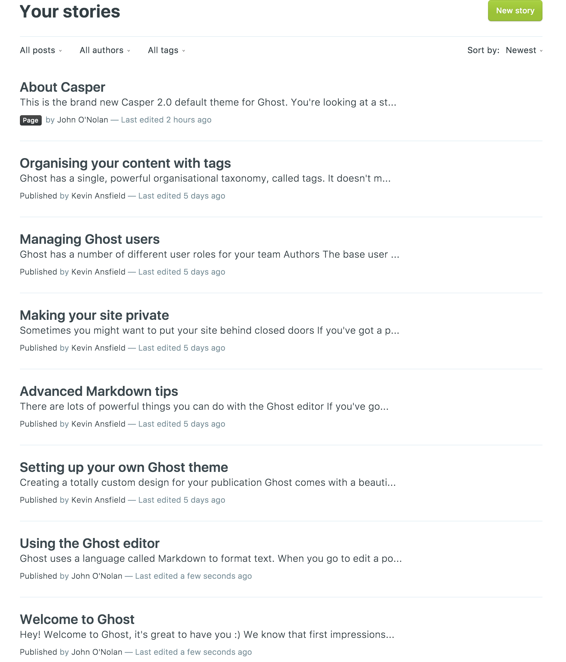 Content screen sort order changing · Issue #8603 · TryGhost/Ghost · GitHub