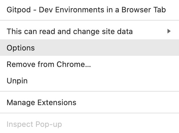 Make Browser Extension Options Settings More Discoverable · Issue 4591 · Gitpod Iogitpod 