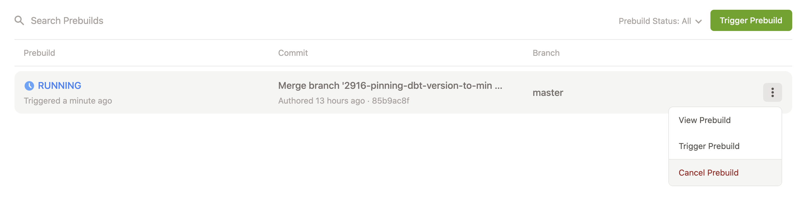Allow Users To Cancel Pending Or Running Prebuilds For Projects · Issue 5612 · Gitpod Iogitpod