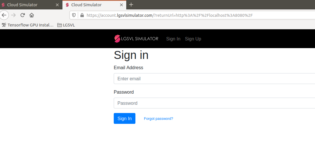 Unable to reach localhost:8080 -- asking for login · Issue #826 · lgsvl/simulator · GitHub