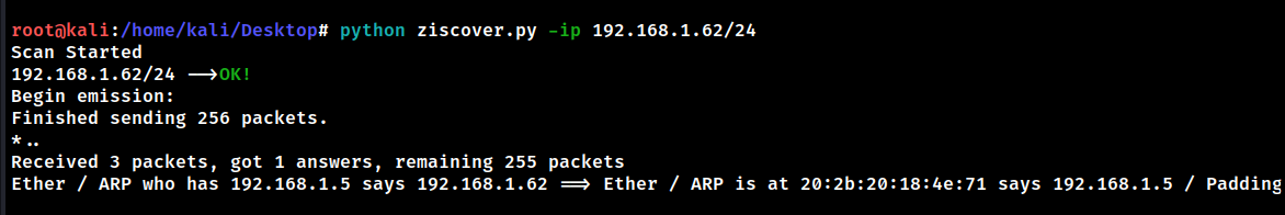 GitHub - 4sarp/ziscover: This tool was written to detect devices on the network.