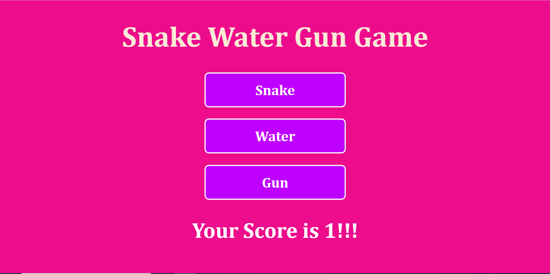 new project: snake-water-gun game using javascript [SSOC'23] · Issue ...