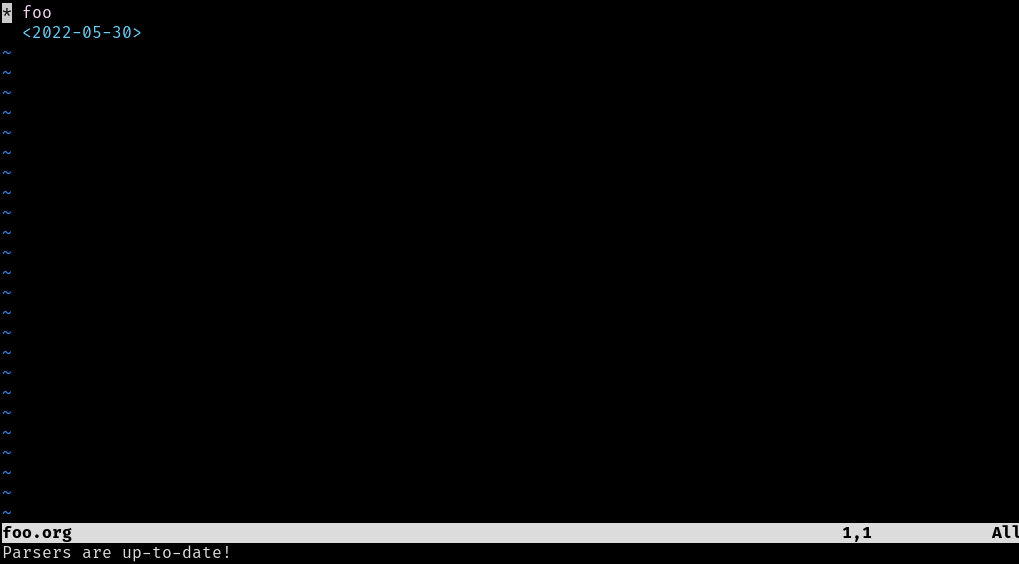 Treesitter error upon entering DONE state · Issue #309 · nvim-orgmode/orgmode · GitHub