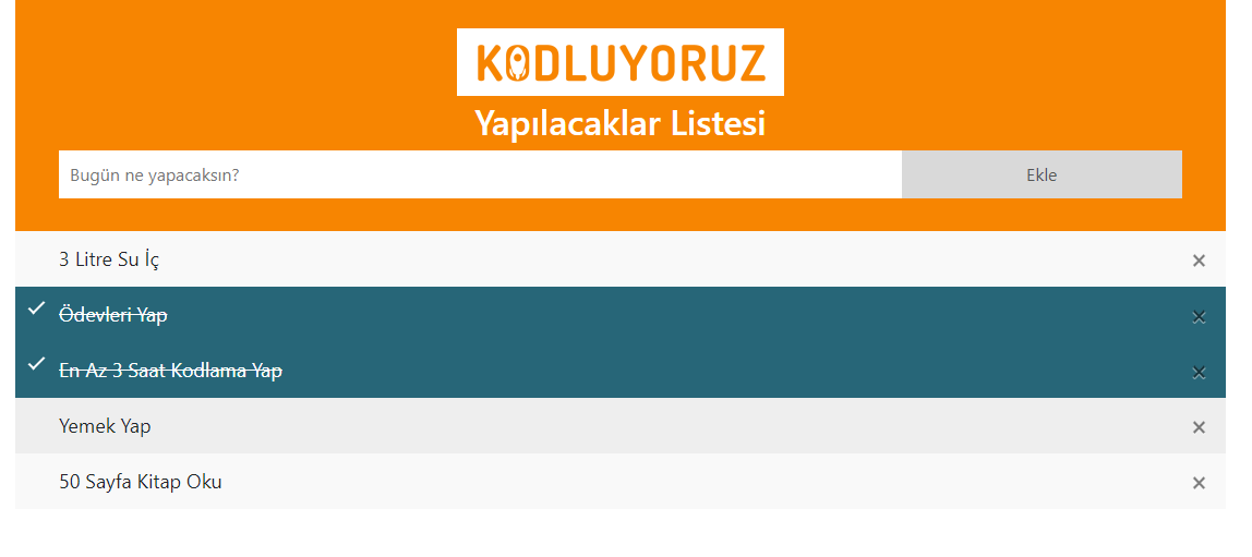 GitHub - edaakrklc/javascript-to-do-list: to do list