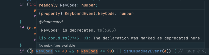 Strikethrough deprecations? · Issue #3485 · onivim/oni2 · GitHub