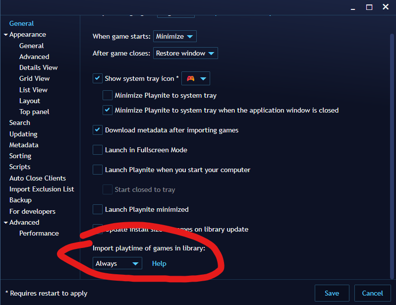 Playtime not being synced from Steam (and maybe other extensions ...