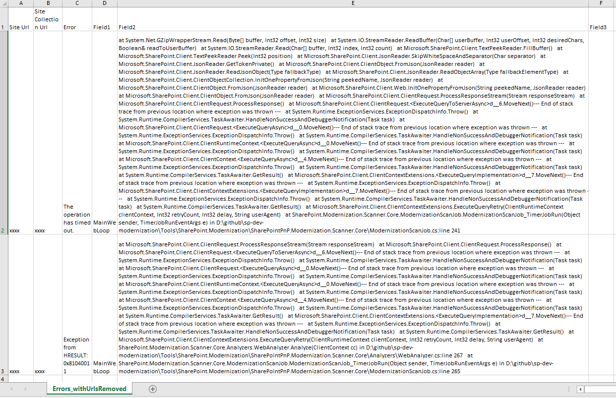 [Issue] Modernization Scanner not running to completion · Issue #539 · pnp/modernization · GitHub