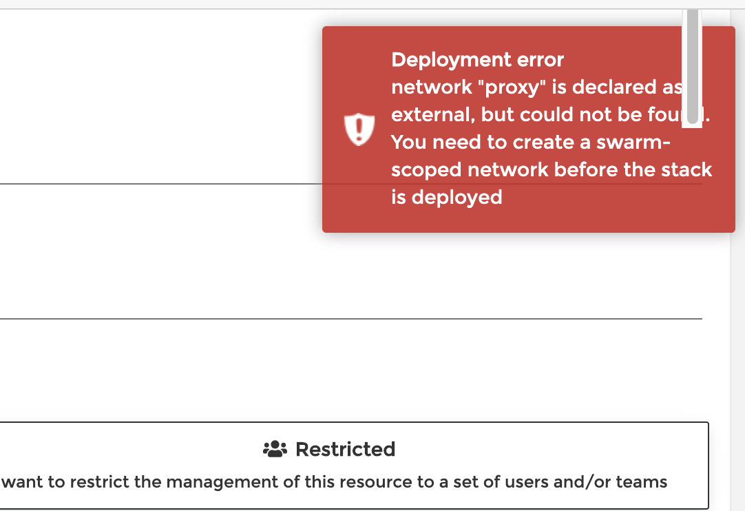 Stack deploy errors cut off, disappear quickly · Issue #4296 · portainer/portainer · GitHub
