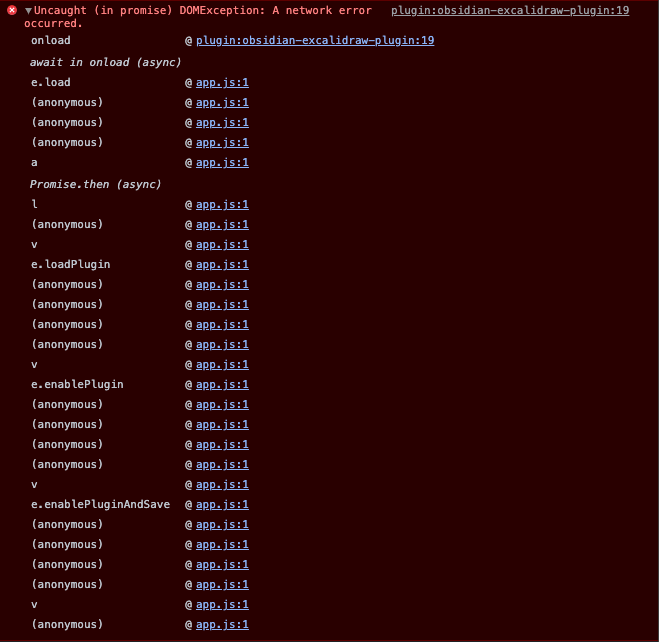 Bug Fail To Loadunload · Issue 1091 · Zsviczianobsidian Excalidraw