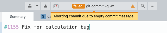 Aborting Commit Due To Empty Commit Message When Starting Commit Message With A `` Character