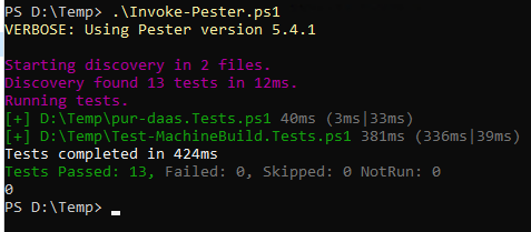Invoke-Pester reports negative exit code, despite: Exit = $false · Issue #2338 · pester/Pester ...