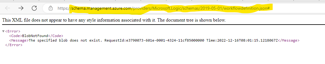 Logic App Does Not Support Microsoftlogicschemas2019 05 01workflowdefinitionjson · Issue