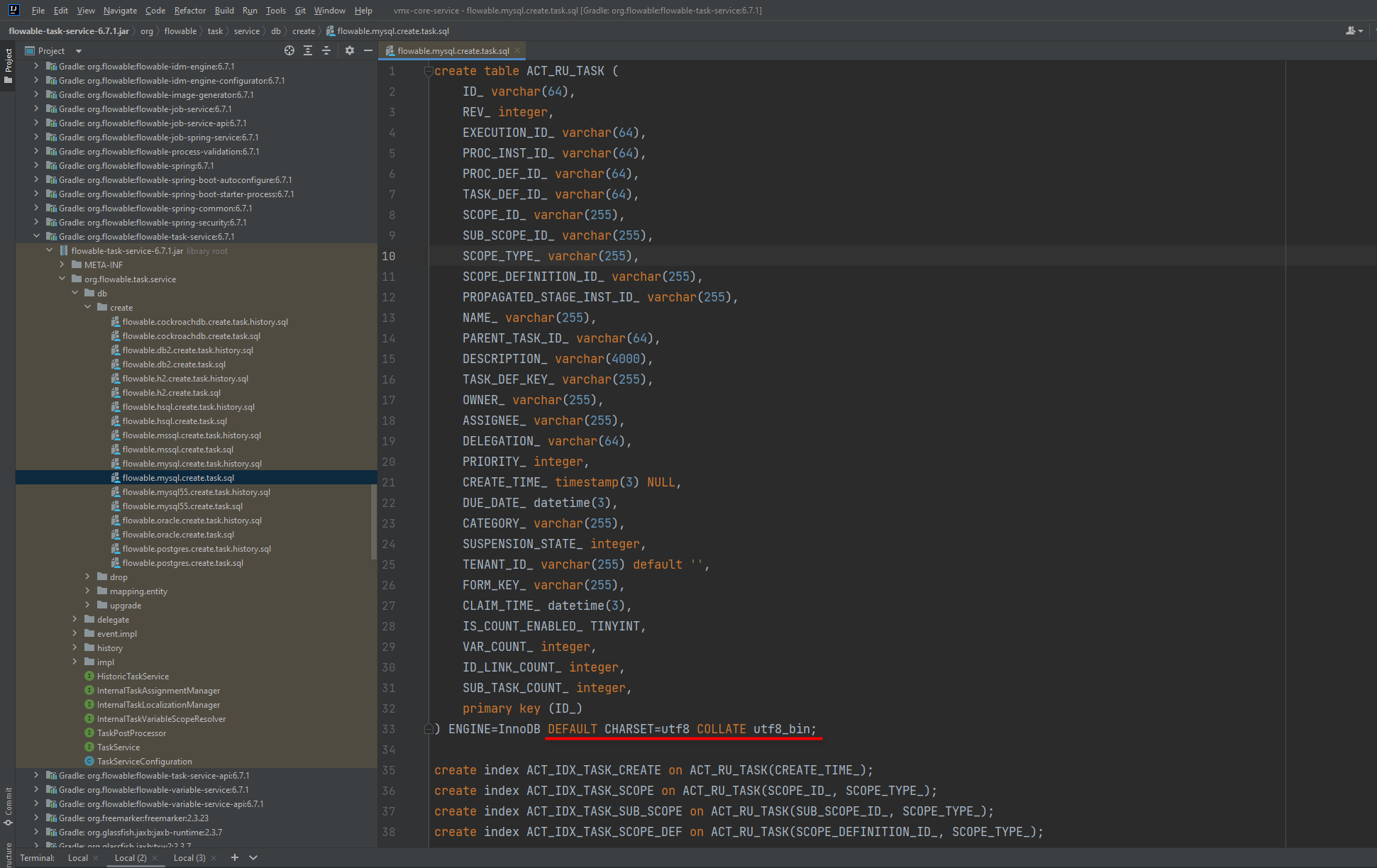 SQL scripts for mysql contain explicit and incorrect charset and collation · Issue #3550 ...