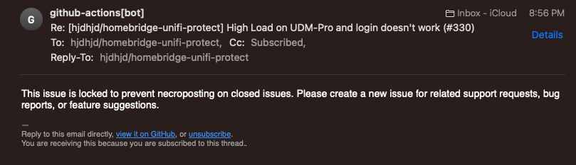 Getting spammed by github emails from this project. Over 500 just today · Issue #919 · hjdhjd ...