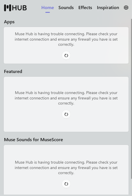 Muse Hub Is Having Trouble Connecting · Issue 15175 · Musescore