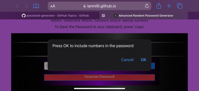 GitHub - IanMilli/Advanced-Random-Password-Generator--Web-Application: Web application to aid in ...