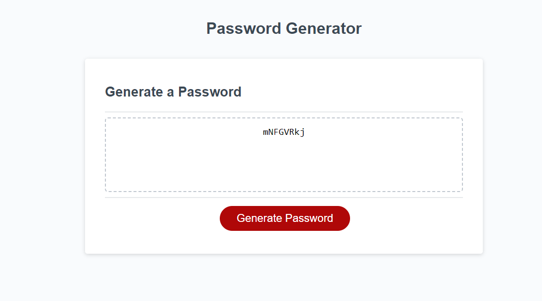 GitHub - harold-fv/Password-Generator: Password Generator