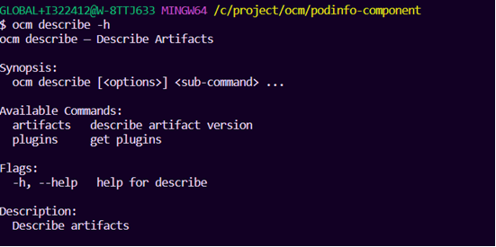 Not all help options visible on ocm describe -h as per the documentation · Issue #219 · open ...