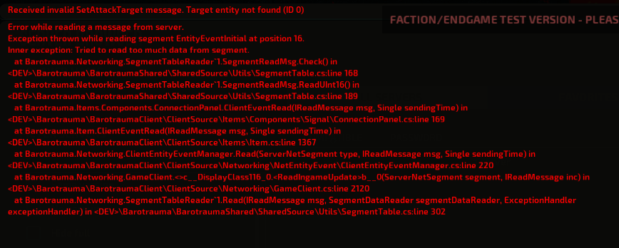 [Factions] Players get error message when trying to join servers mid ...